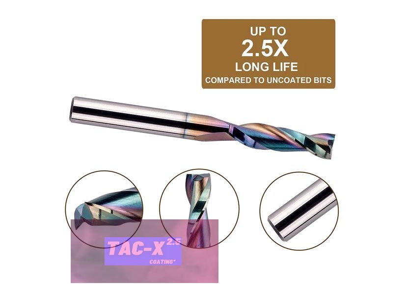 TAC-X2.5 Spirālfrēze D8.0x32 Z2 Upcut, coating - TAC-X 2.5 Coating ...